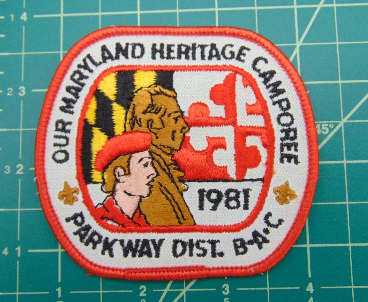 Vintage Boy Scouts of America BSA Patch 1981 BAC Parkway Camporee Patch